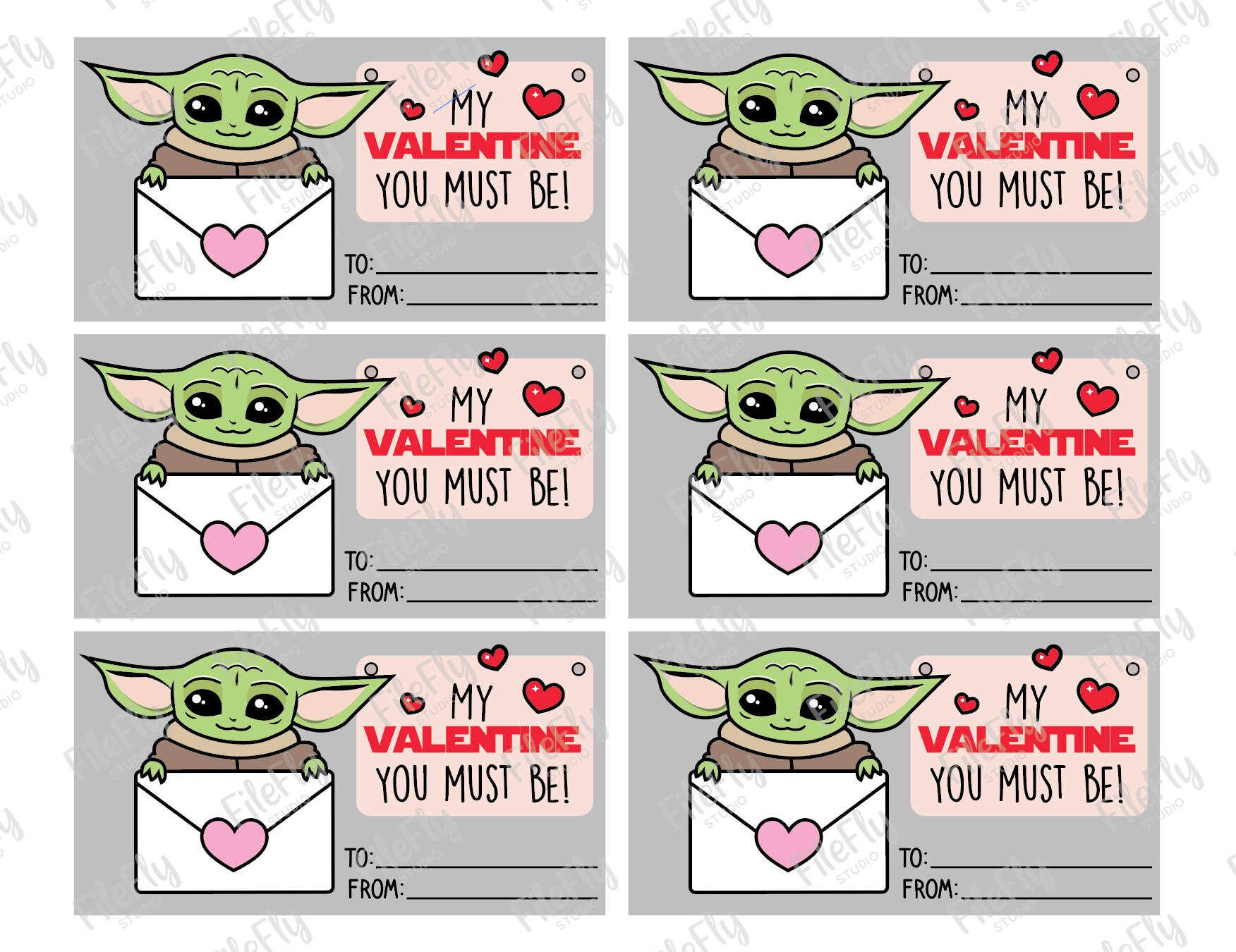 Baby Yoda Valentine Cards Baby Yoda the Child Baby Yoda - Etsy