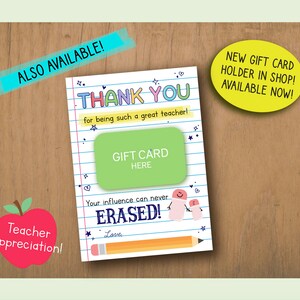 PRINTABLE Amazon Gift Card Holder, Teacher Thank You , Teacher Gift ...