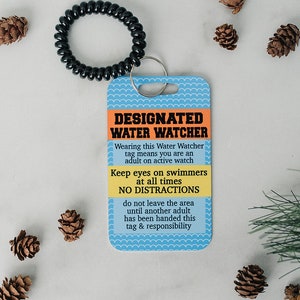Pool Safety Badge Water Watch Tag, Water Safety Accessory for Summer ...