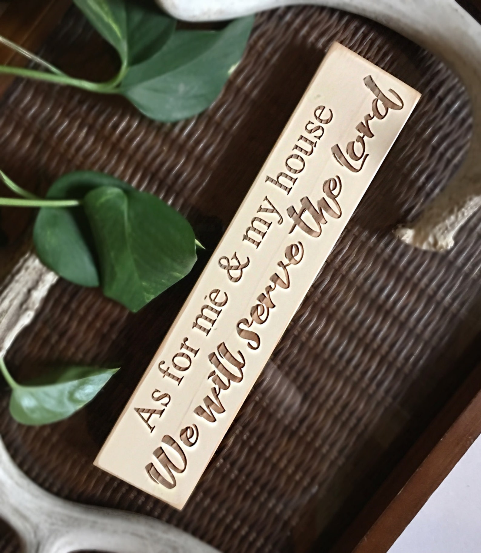 Bible Verse Wood Sign As for me & my house We will serve | Etsy