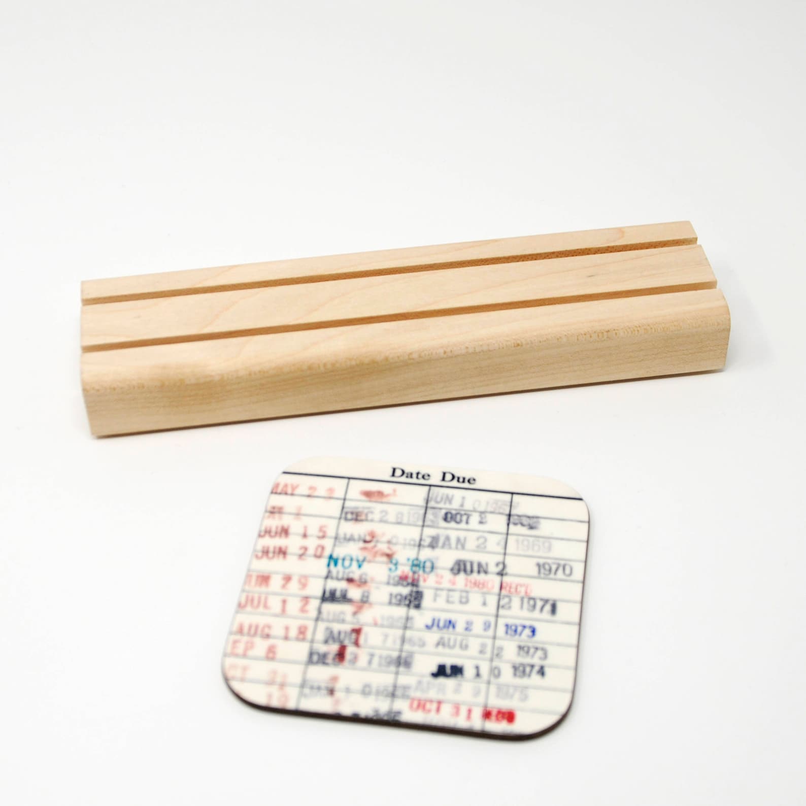 Library Card Coaster Librarian Gift Set of Coasters Reading Reader Book ...