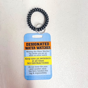 Pool Safety Badge Water Watch Tag, Water Safety Accessory for Summer ...