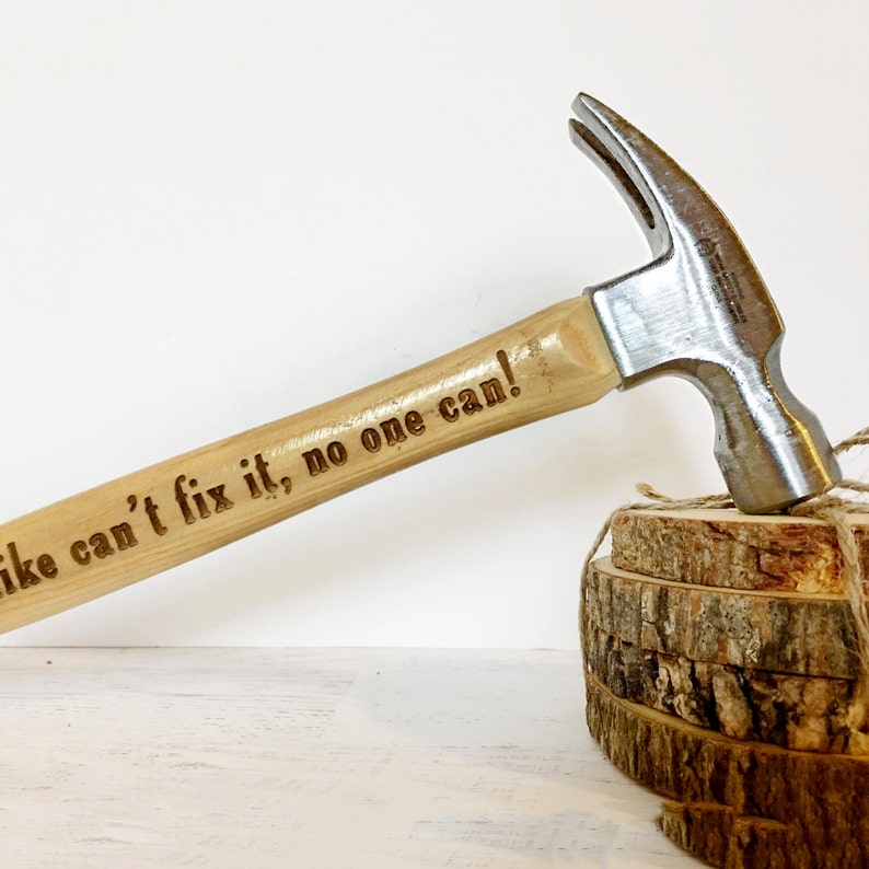 Personalized Laser Engraved Hammer, Custom Wood Handle, Gift for ...