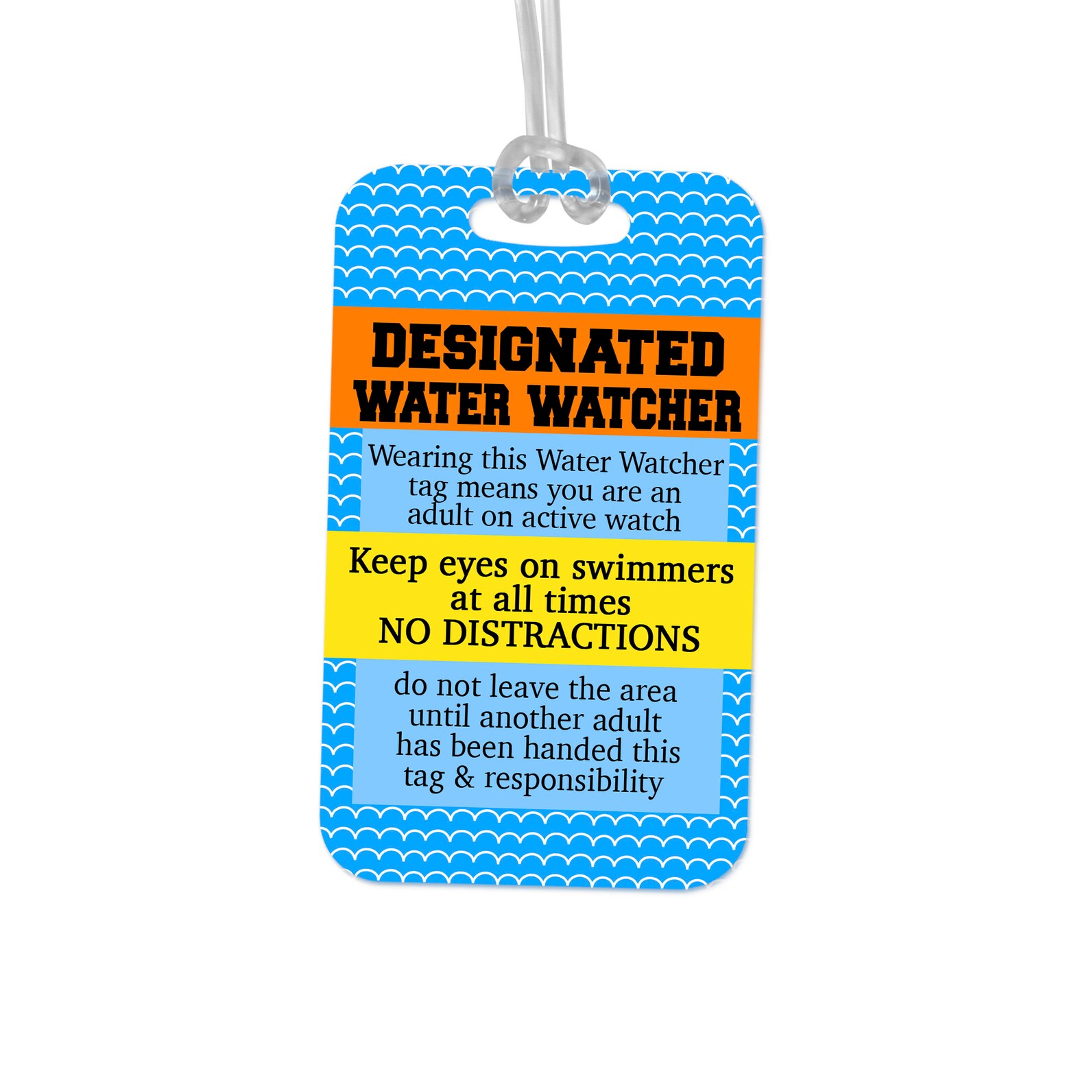 Pool Safety Badge Water Watch Tag Water Safety Swimming - Etsy