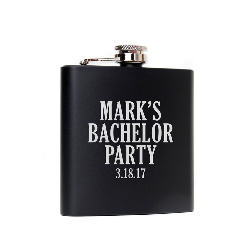 Bachelor Party Gifts Favors Supplies Custom Black Flasks - Etsy