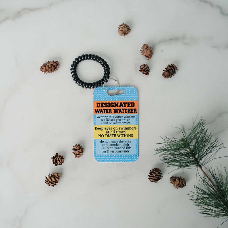 Pool Safety Badge Water Watch Tag, Water Safety Accessory for Summer ...