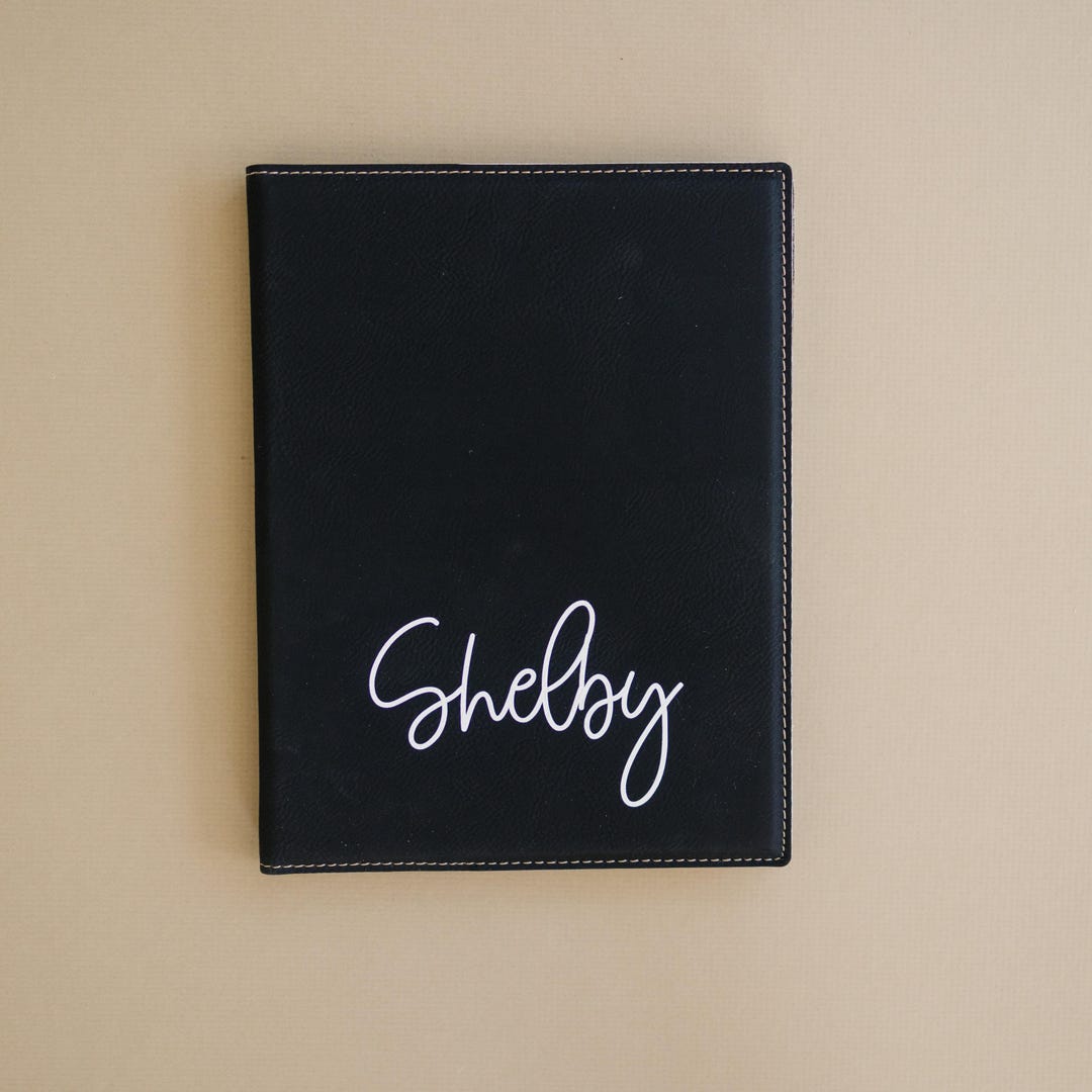 Personalized Notepad Holder, Professional Portfolio Cover, Office Desk ...