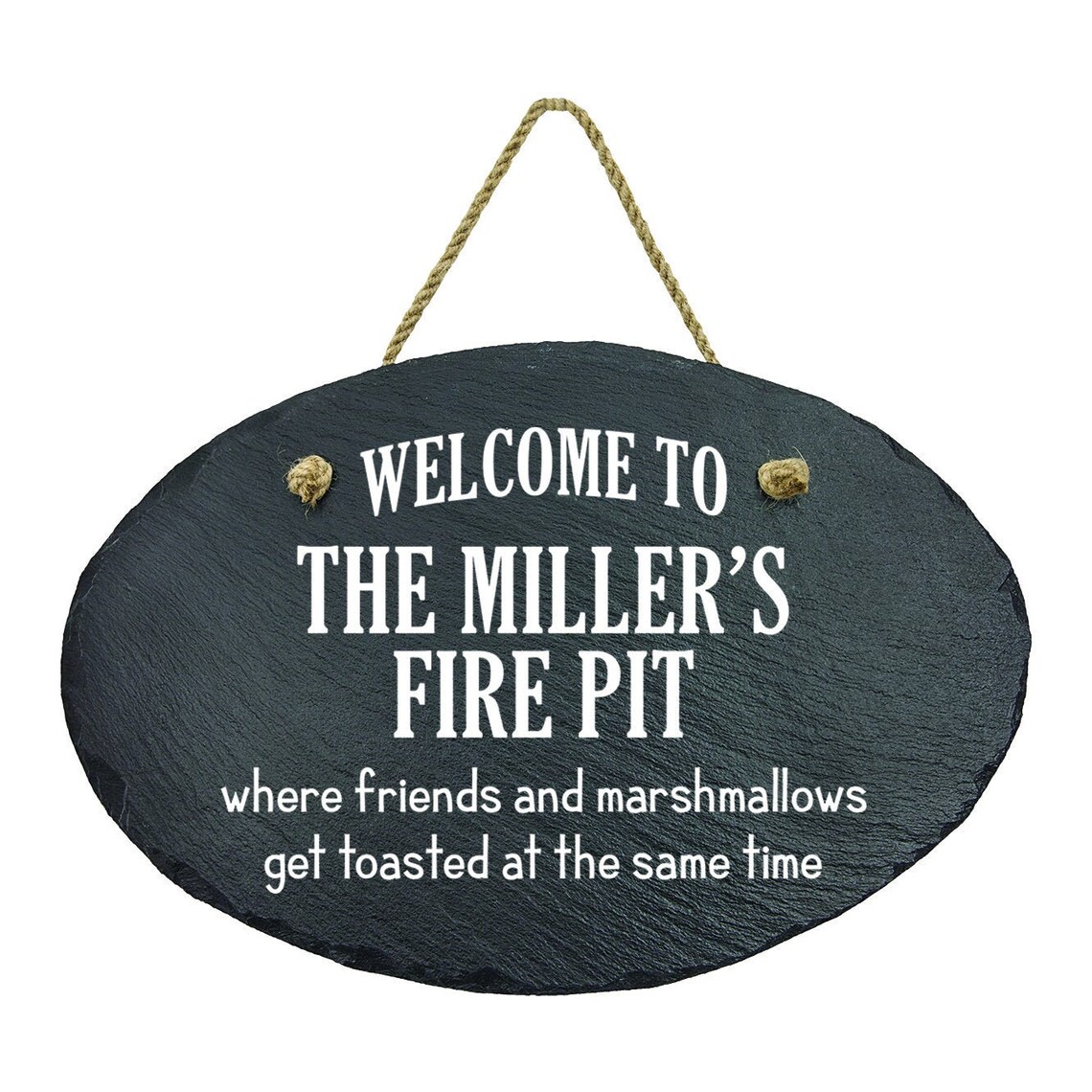 Slate Fire Pit Sign Custom Fire Pit Signs Patio Deck | Etsy