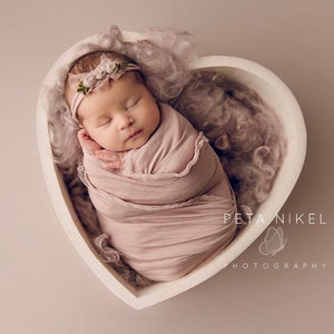 Handmade Wooden Heart Bowl, Newborn Photo Prop, Sitter Prop, Natural ...