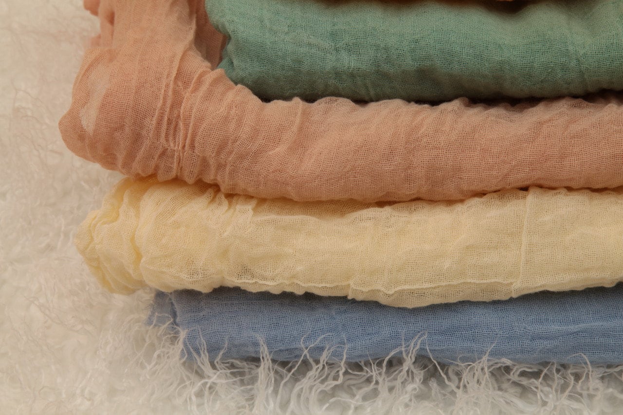 Hand Dyed Gauze Sheer Crinkle Cotton Cheesecloth Muslin Baby Wrap ...