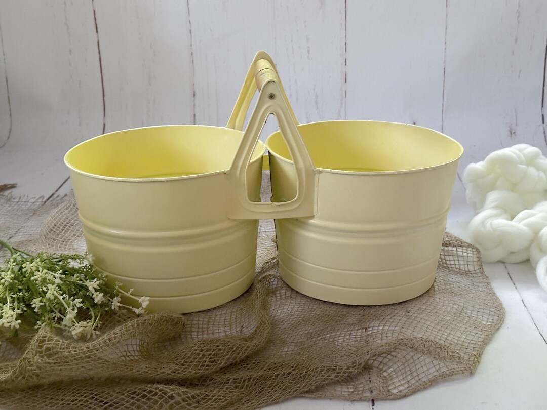 Twins Bucket, Lemon Yellow, Newborn Photo Prop, Twin Share Basket - Etsy