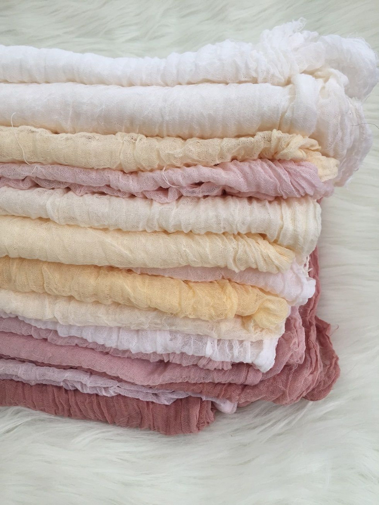Hand Dyed Gauze Sheer Crinkle Cotton Cheesecloth Muslin Baby Wrap ...