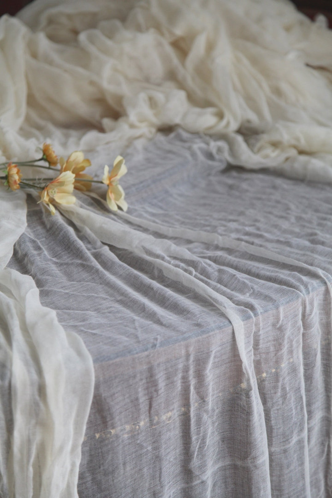 PREMIUM Gauze Wedding Cheesecloth IVORY CREAM Wedding Table Runner ...