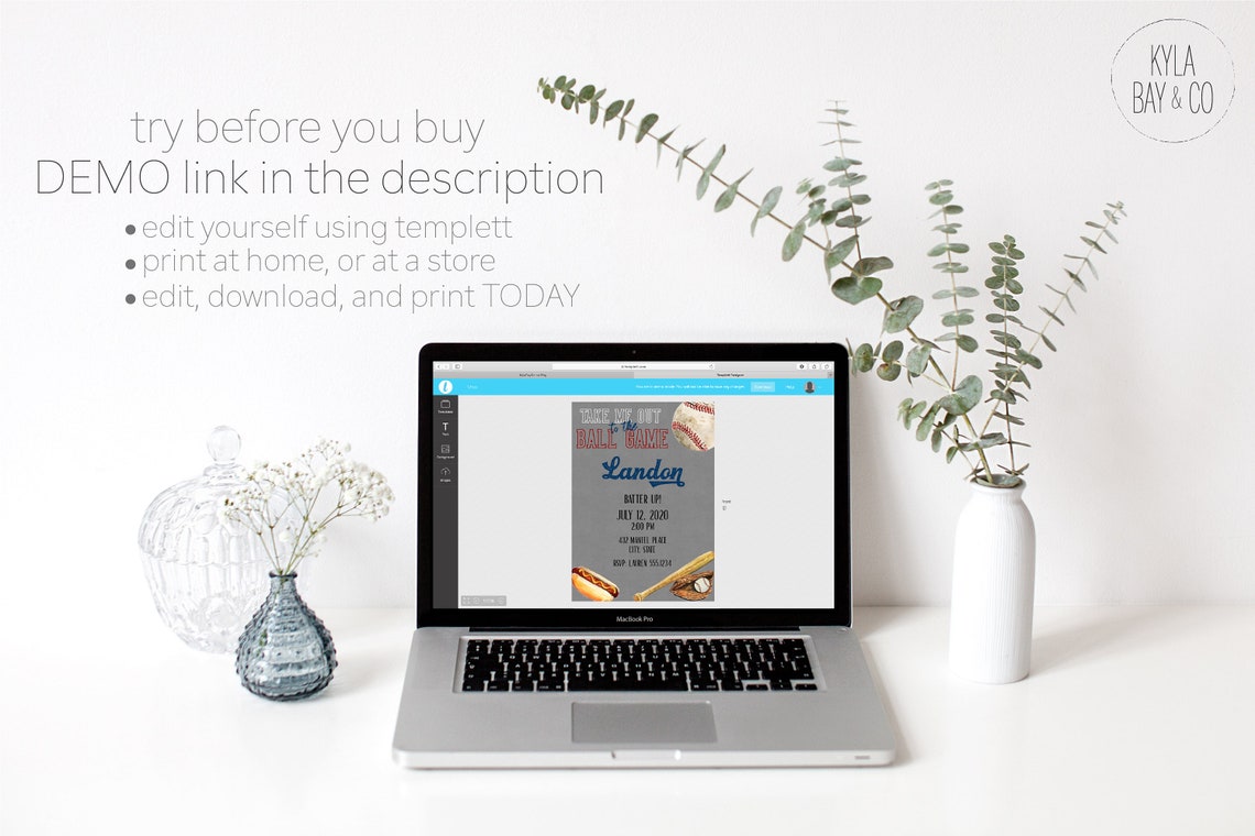 Baseball Party Invite. Play Ball. Take Me Out to the Ball Game. Digital ...