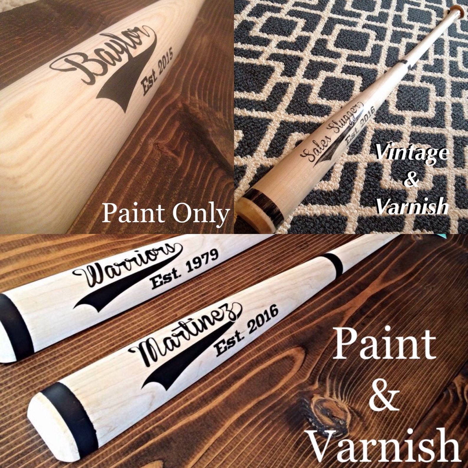 1/2 Baseball Bat Customized Wall Decor Sports Personalized | Etsy