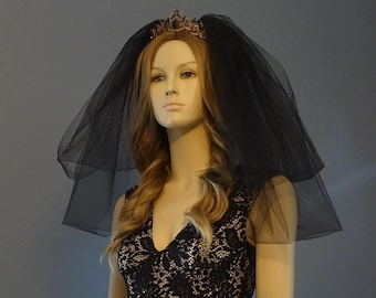 2 Tier Bubble Wedding Veil, Modern Bubble Veil, Short Wedding Veil, 2 ...