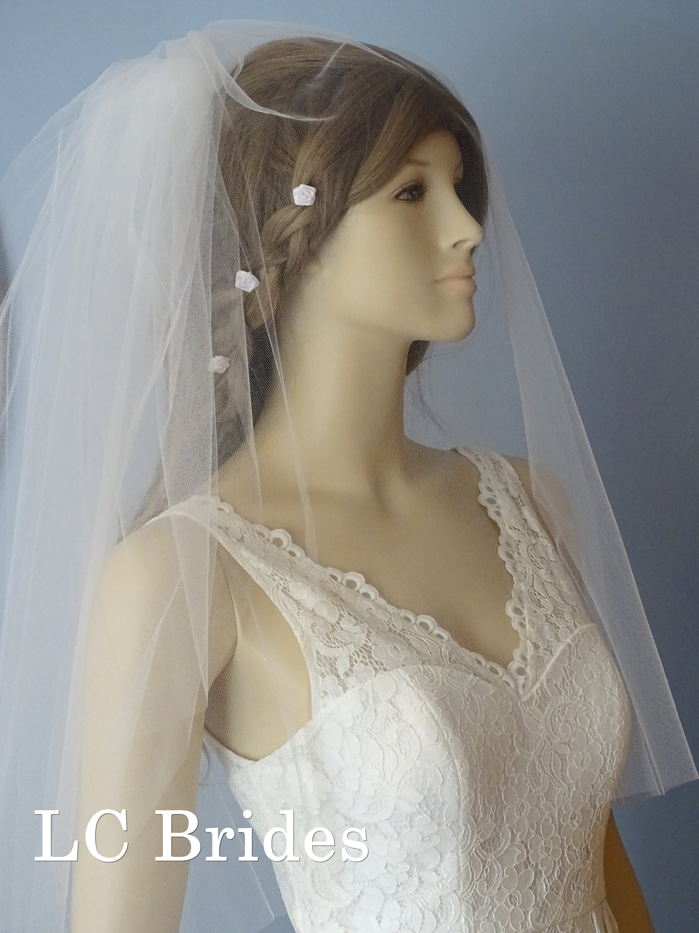 Blusher Wedding Veil, 2 Tier or 3 Tier, Blusher Veil, Wedding Veil ...