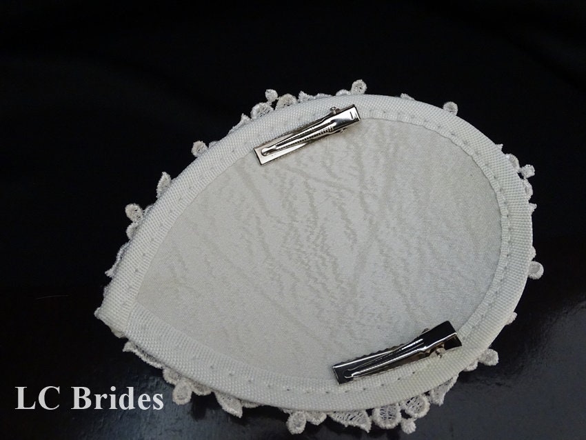 Ivory Wedding Mini Hat Ivory Lace Fascinator Hat Ivory - Etsy