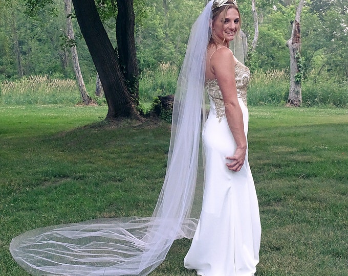 DIY Cathedral Length Wedding Veil Pattern, Easy Wedding Veil Tutorial ...