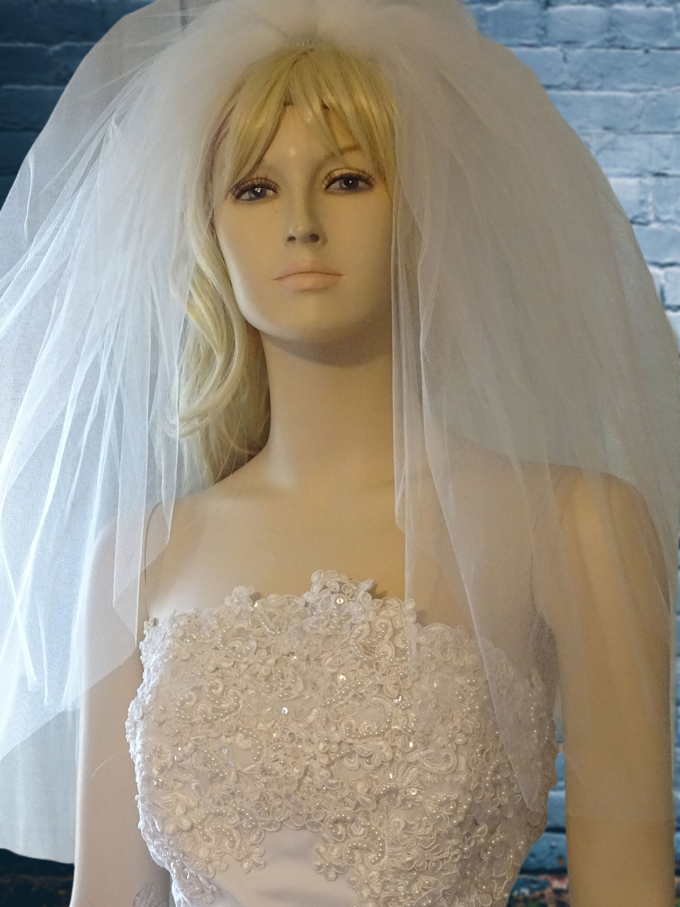 Blusher Wedding Veil, 2 Tier or 3 Tier, Blusher Veil, Wedding Veil ...