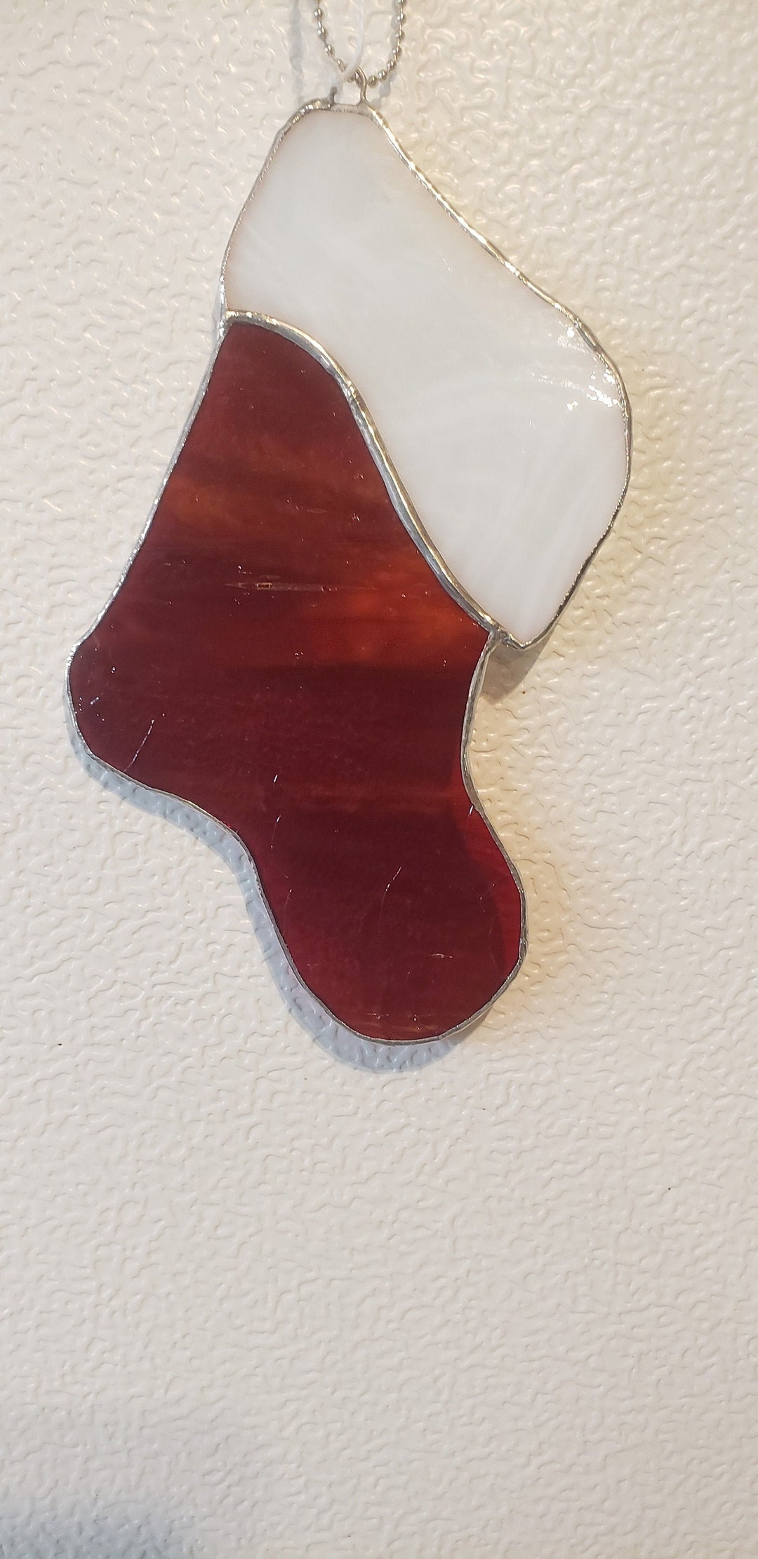 Stained Glass Christmas Stocking Ornament Sun Catcher - Etsy