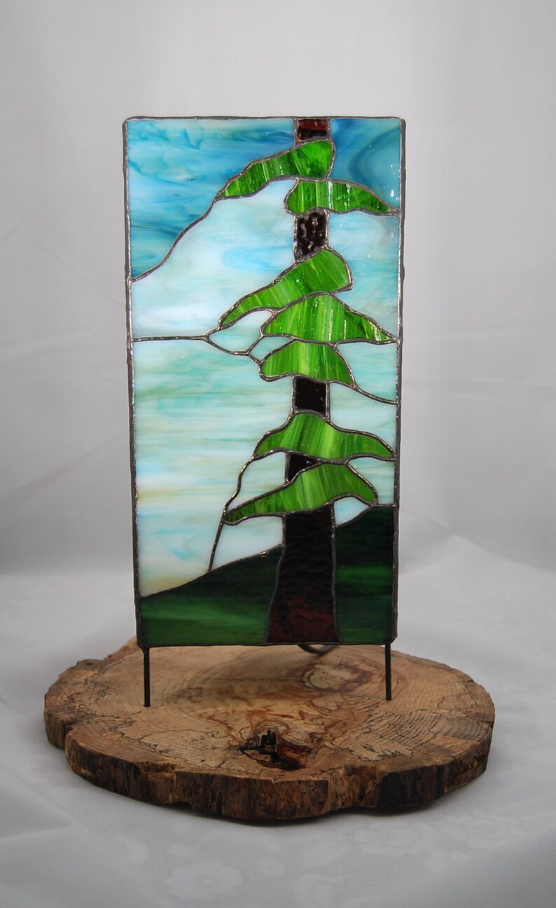 Bonsai Trees Stained Glass Lamp - Etsy