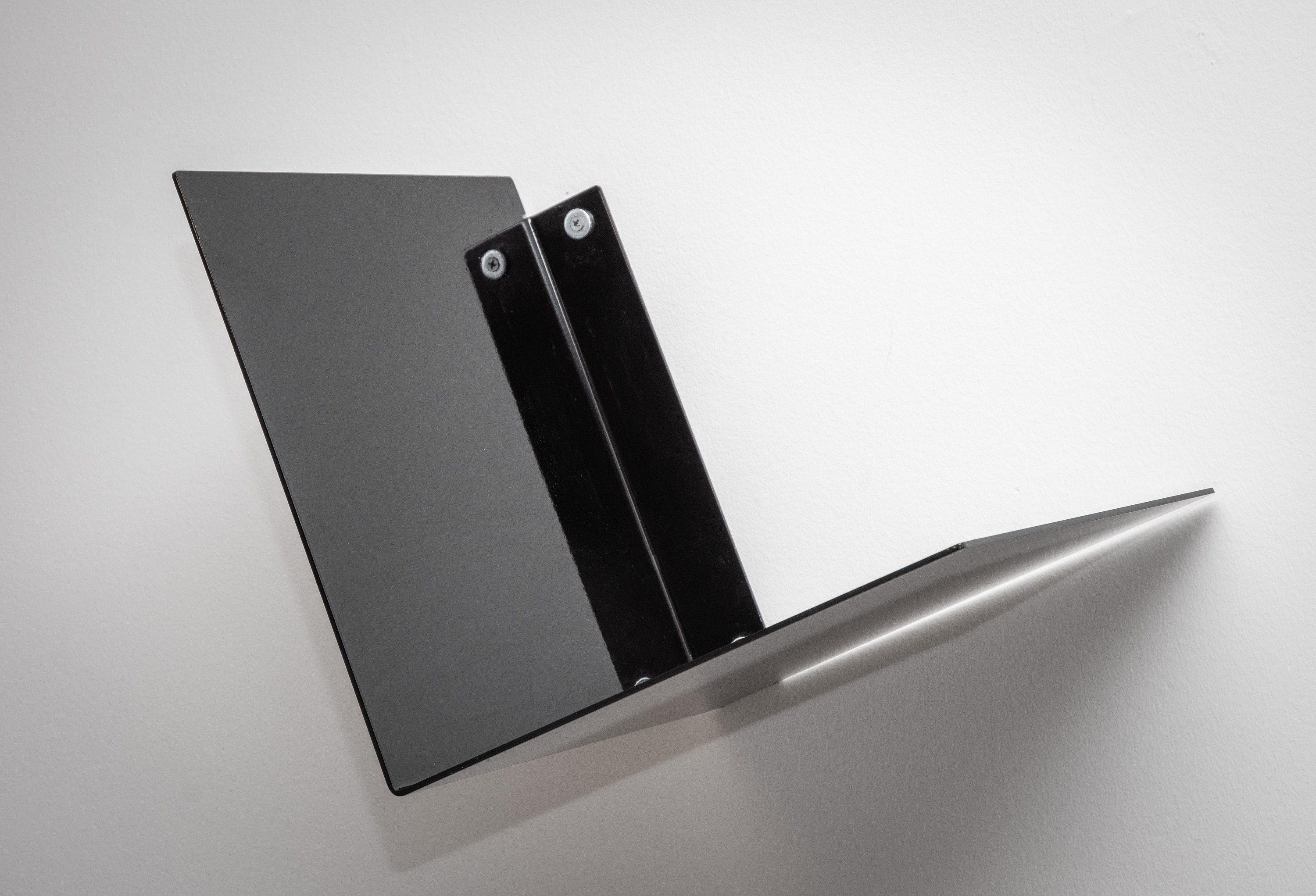 Vinyl Record Flip Wall Shelf | 70 Record Capacity | Black | Minimalist ...