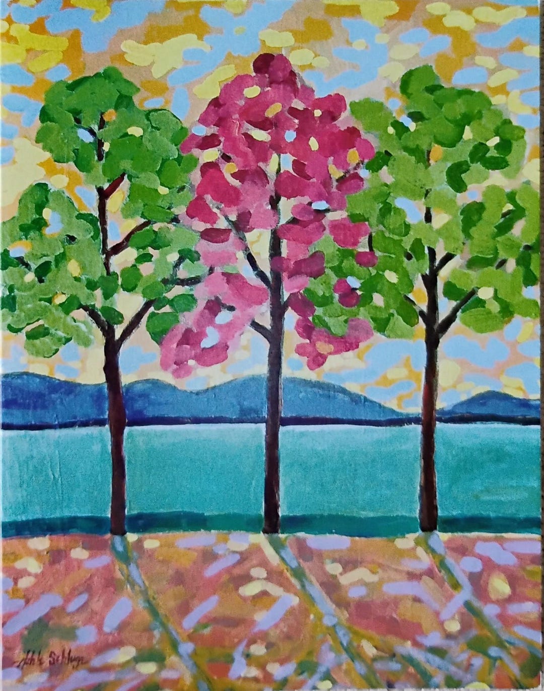 Three Trees Art Note Card: Isle Parisienne View - Etsy