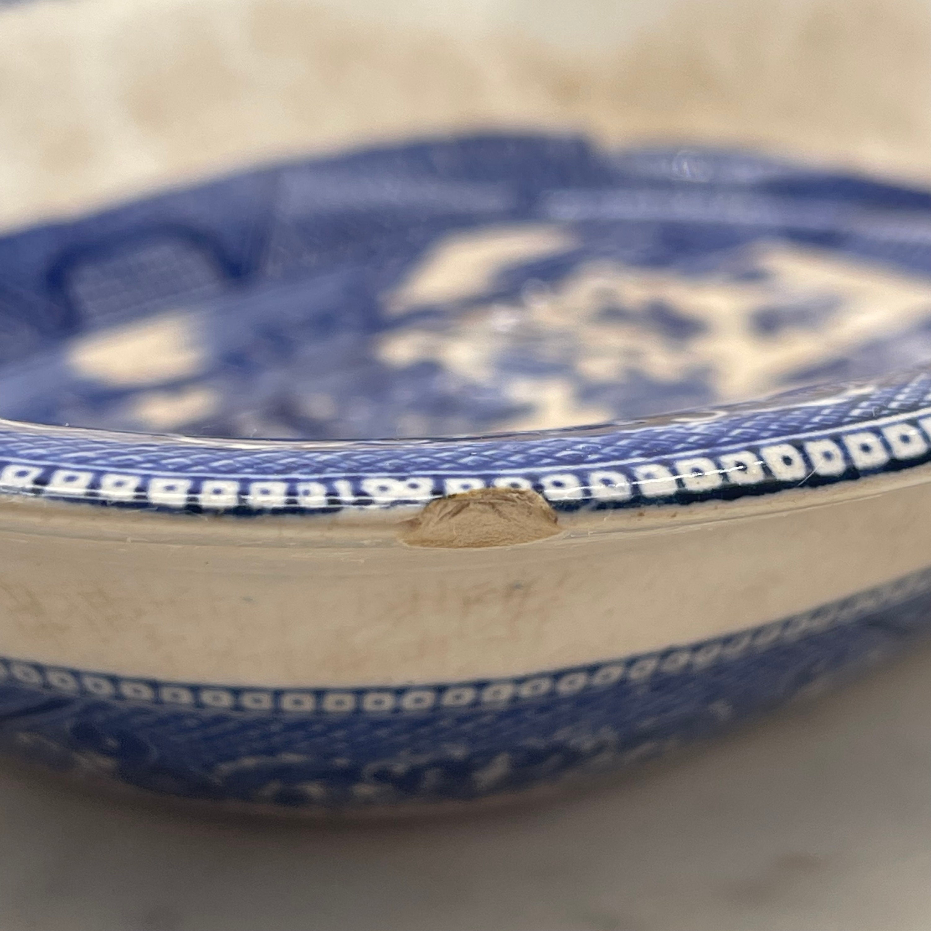 Buffalo Pottery Blue Willow China Platter Bowl - Blue and White ...