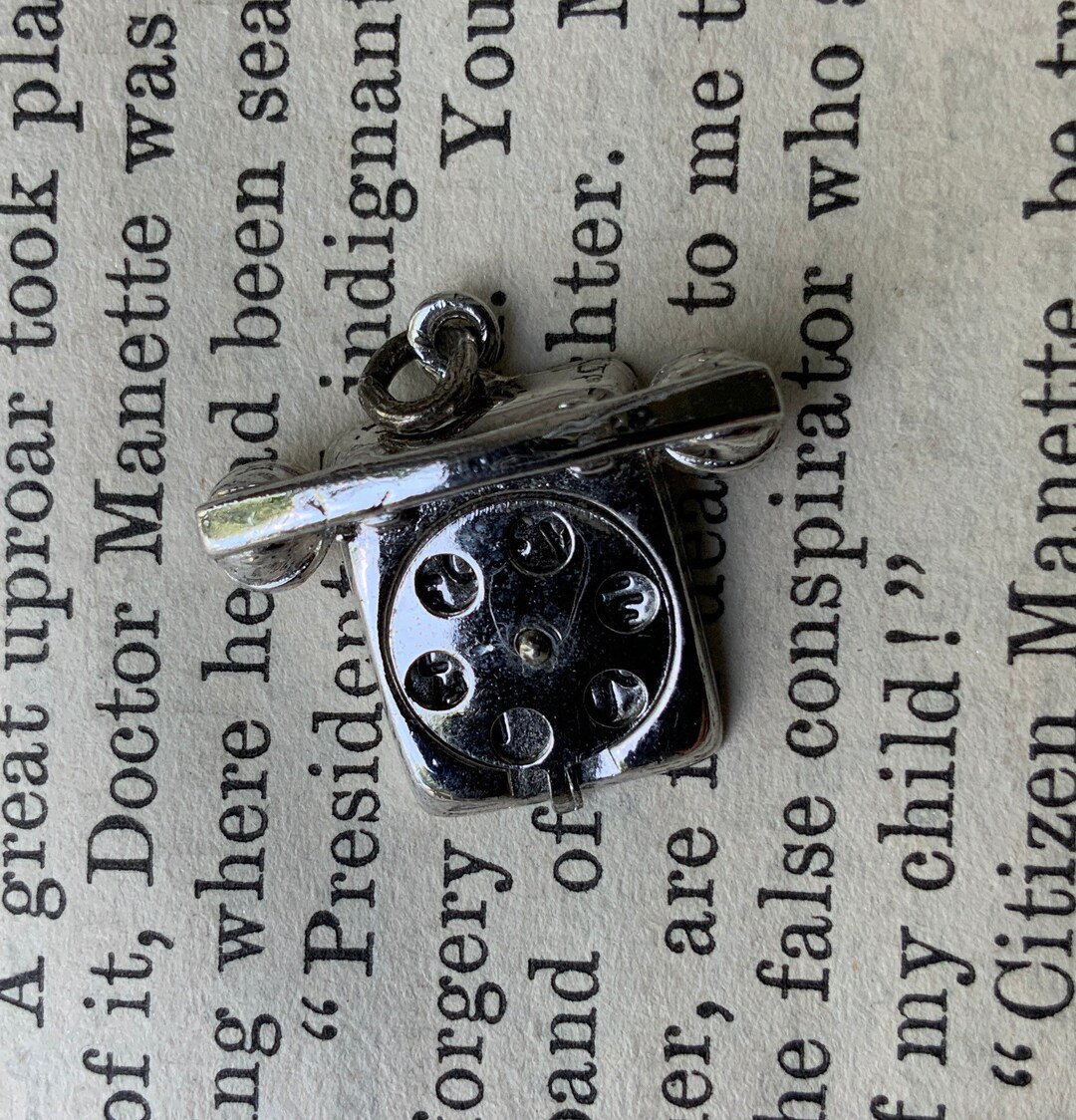 Vintage Silver Rotary Telephone Phone Charm Gift Throughback - Etsy Denmark
