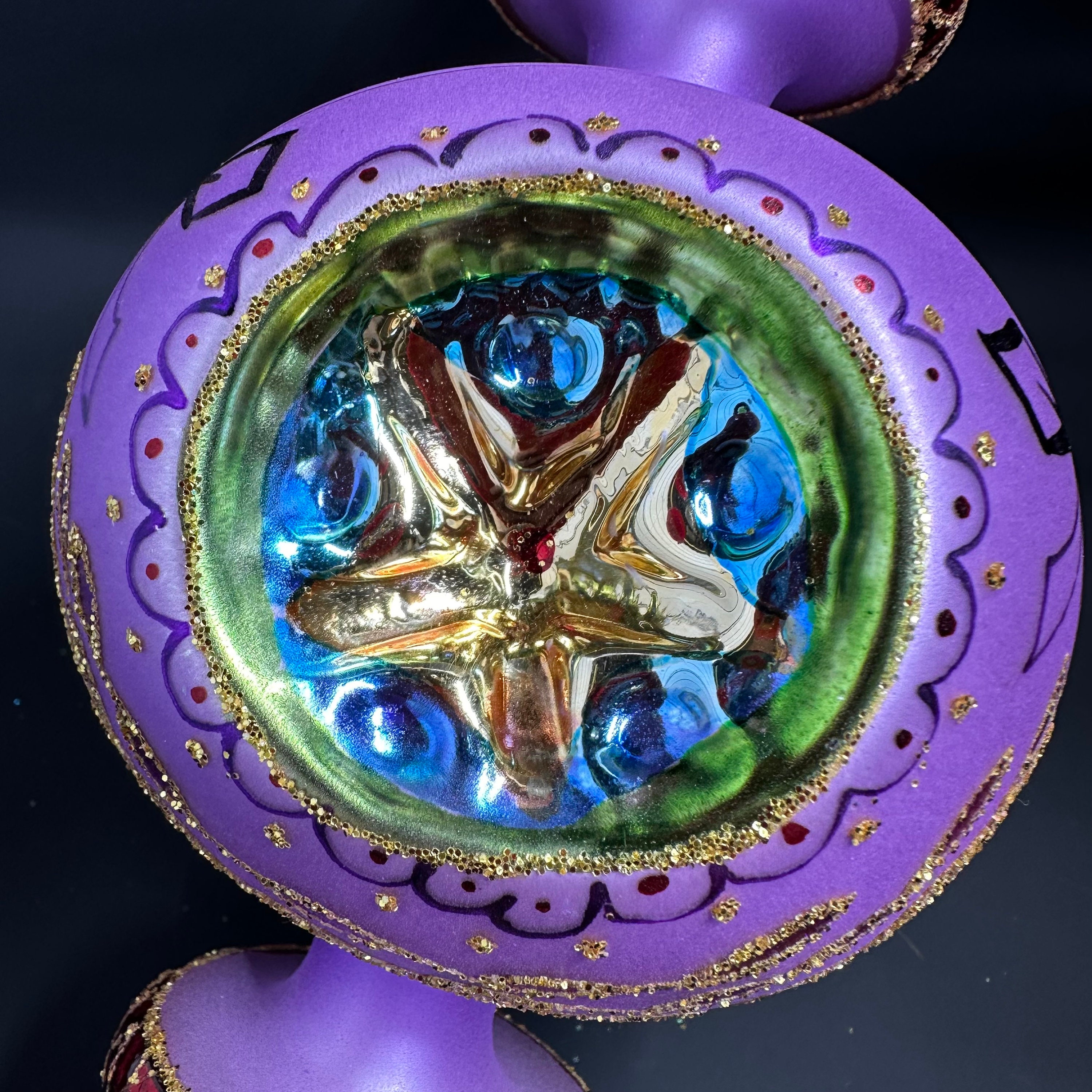 1990s Christopher Radko Razzle Dazzle Triple Indent Reflector 10 ...