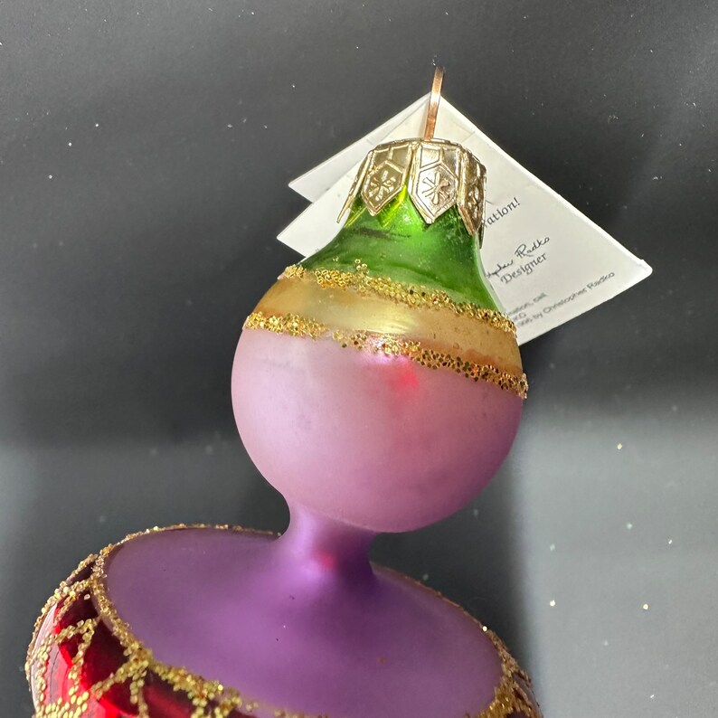 1990s Christopher Radko Razzle Dazzle Triple Indent Reflector 10 ...