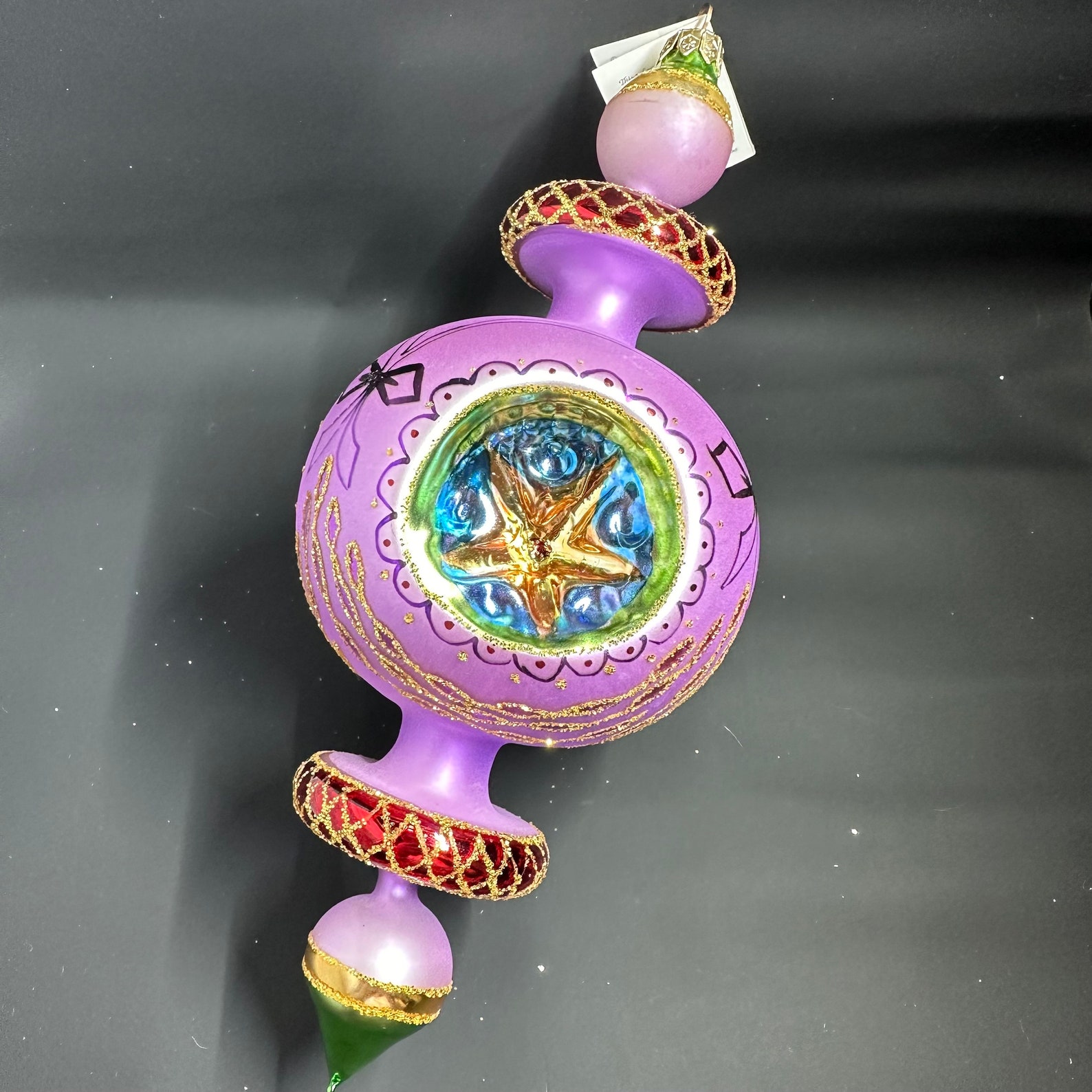 1990s Christopher Radko Razzle Dazzle Triple Indent Reflector 10 ...