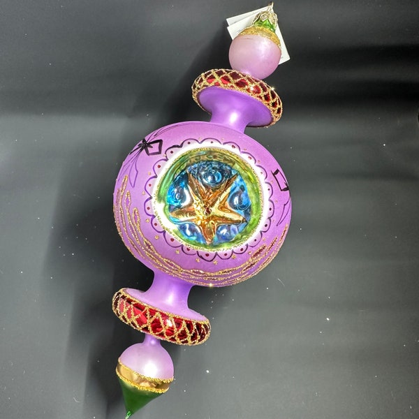 1990s Christopher Radko Razzle Dazzle Triple Indent Reflector 10 ...