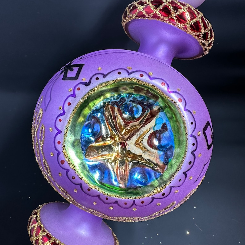 1990s Christopher Radko Razzle Dazzle Triple Indent Reflector 10 ...