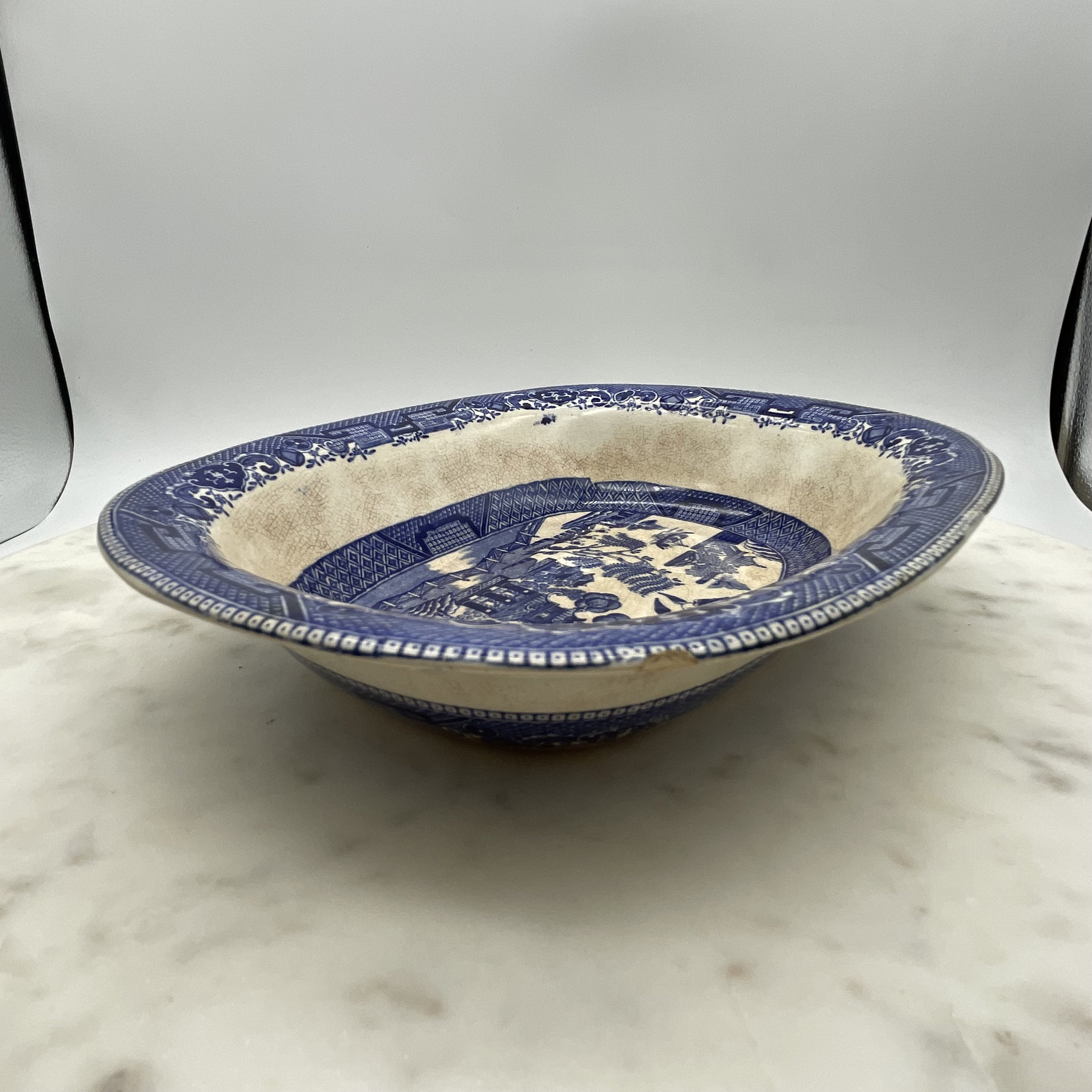 Buffalo Pottery Blue Willow China Platter Bowl - Blue and White ...