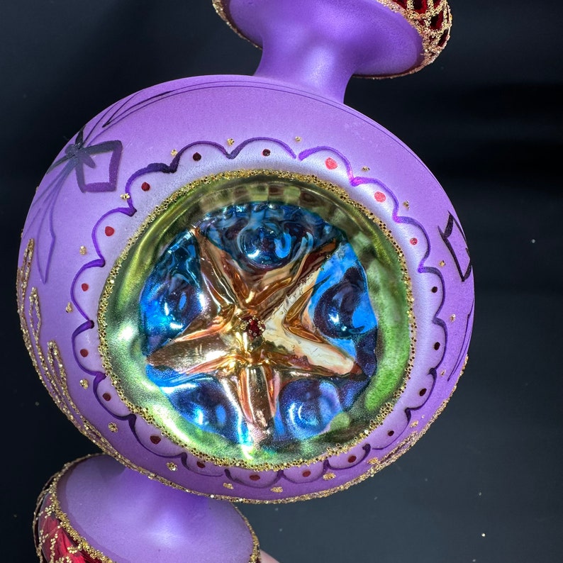 1990s Christopher Radko Razzle Dazzle Triple Indent Reflector 10 ...