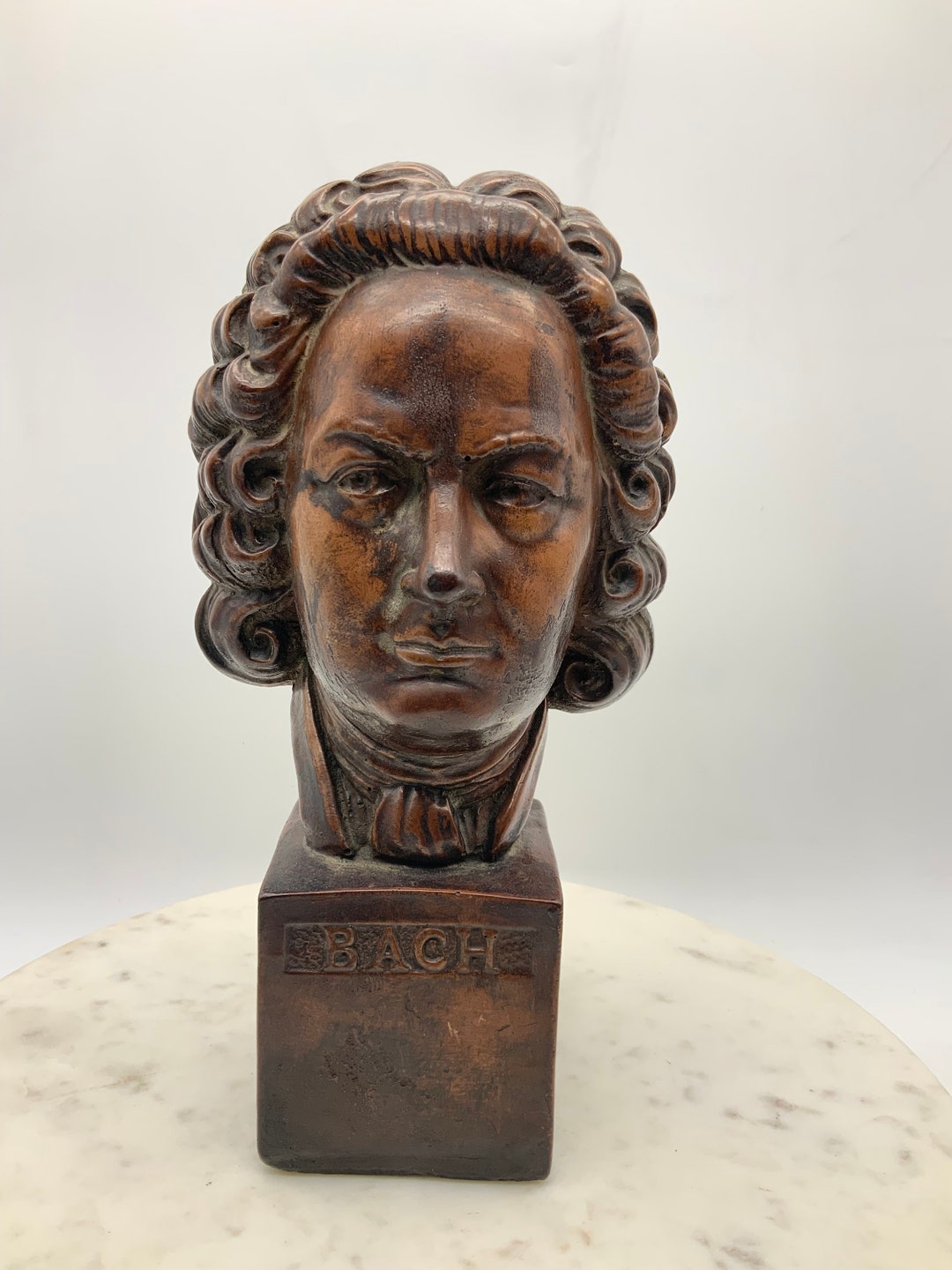 Good Large Plaster Bust of Bach Composer Bust. Classical - Etsy