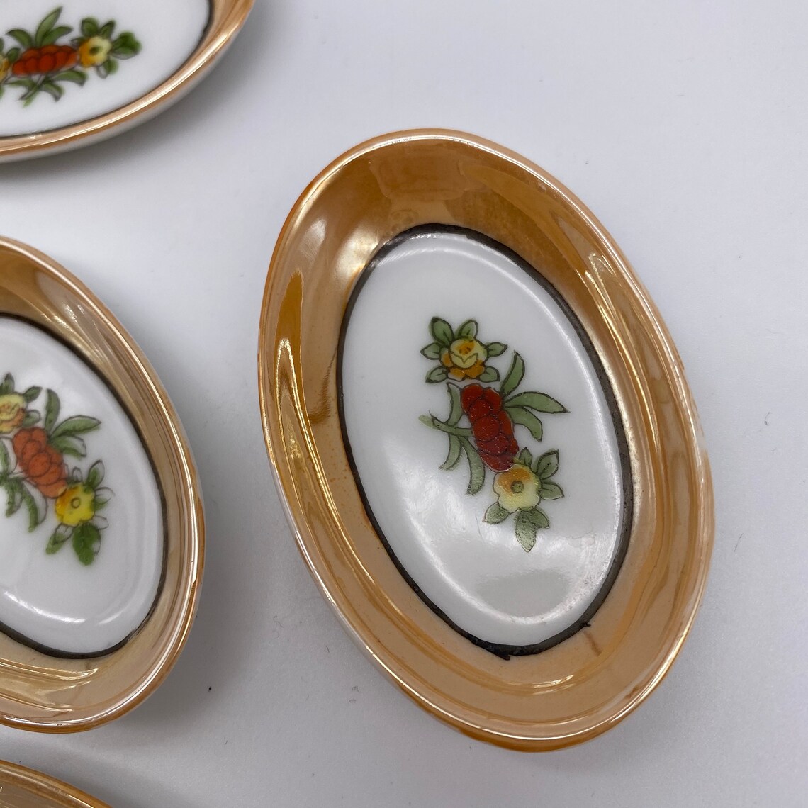 Noritake Lusterware Salt Cellars 5 Piece With Flowers - Etsy Norway