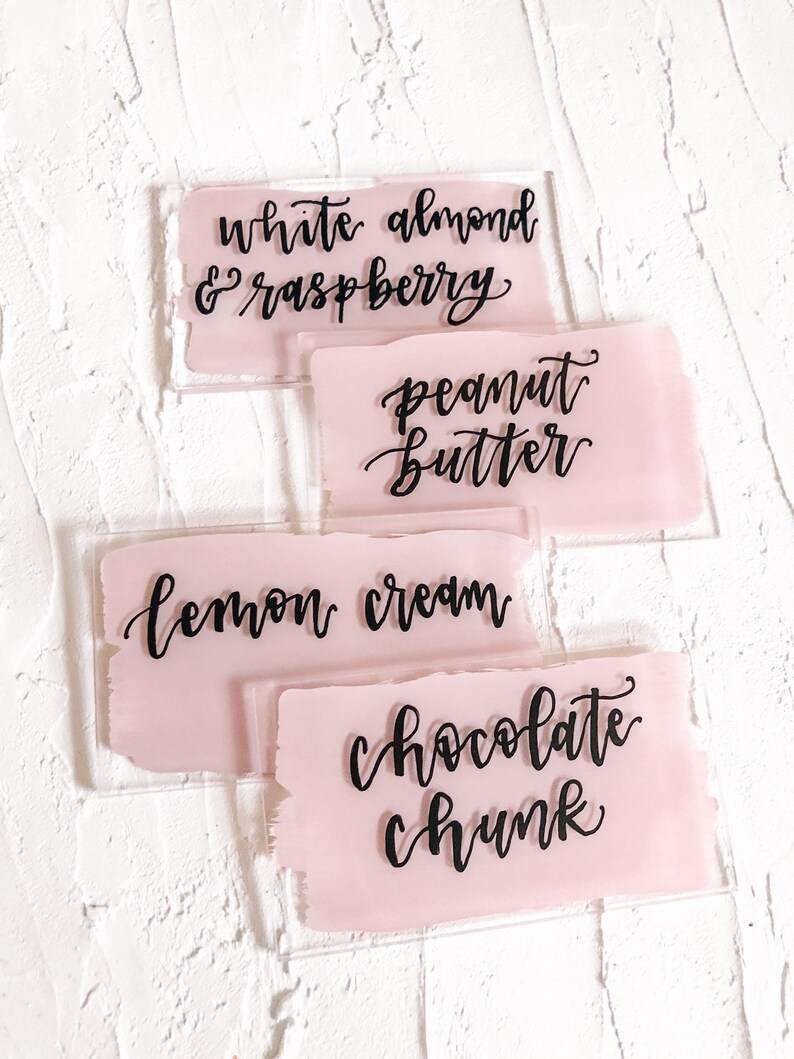 Acrylic Food Labels. Wedding Food Sign. Wedding Dessert Signs. - Etsy