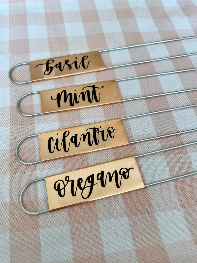 Copper Garden Labels - Plant Markers Set - Herb Labels - Vegetable ...