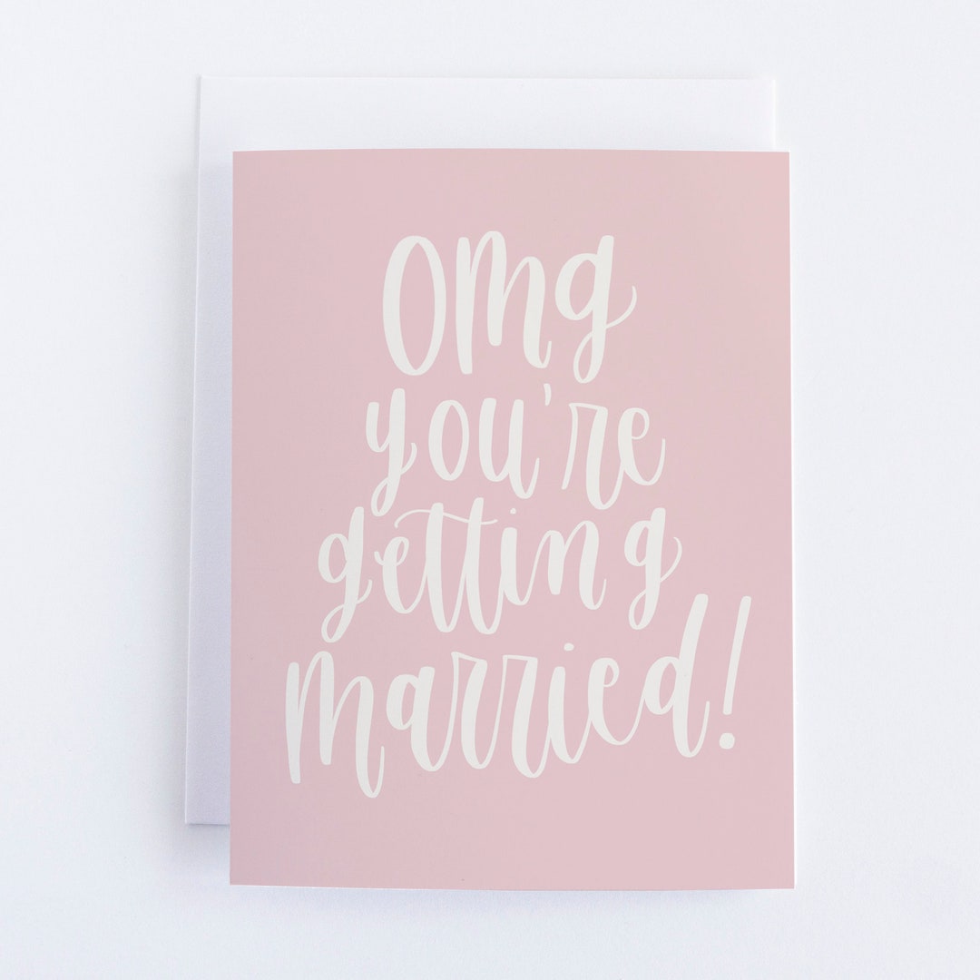 OMG You're Getting Married! Card | Engagement Card | Card for Engaged ...