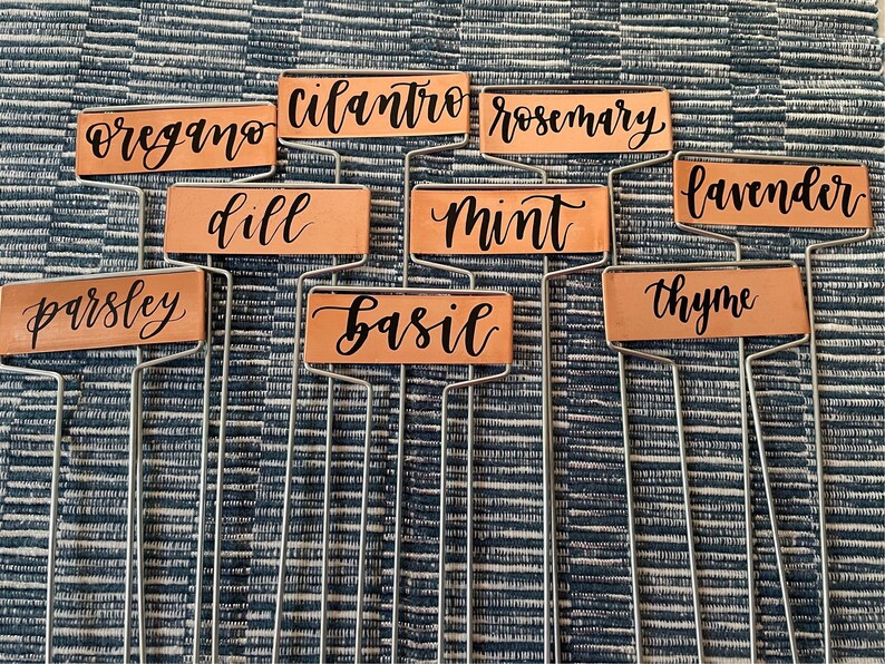 Copper Garden Labels Plant Markers Set Herb Labels - Etsy