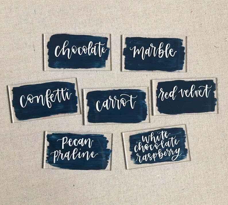 Acrylic Food Labels. Wedding Food Sign. Wedding Dessert Signs. - Etsy