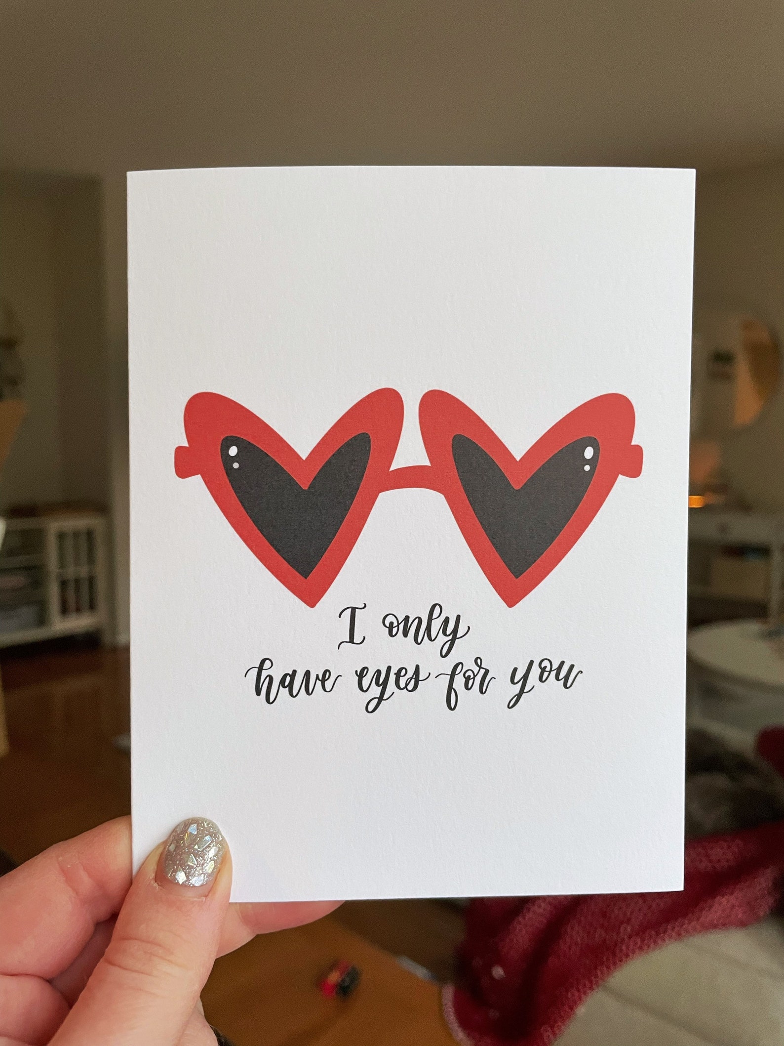 Heart Eyes Sunglasses Valentine's Day Card, Punny Love Card - Etsy