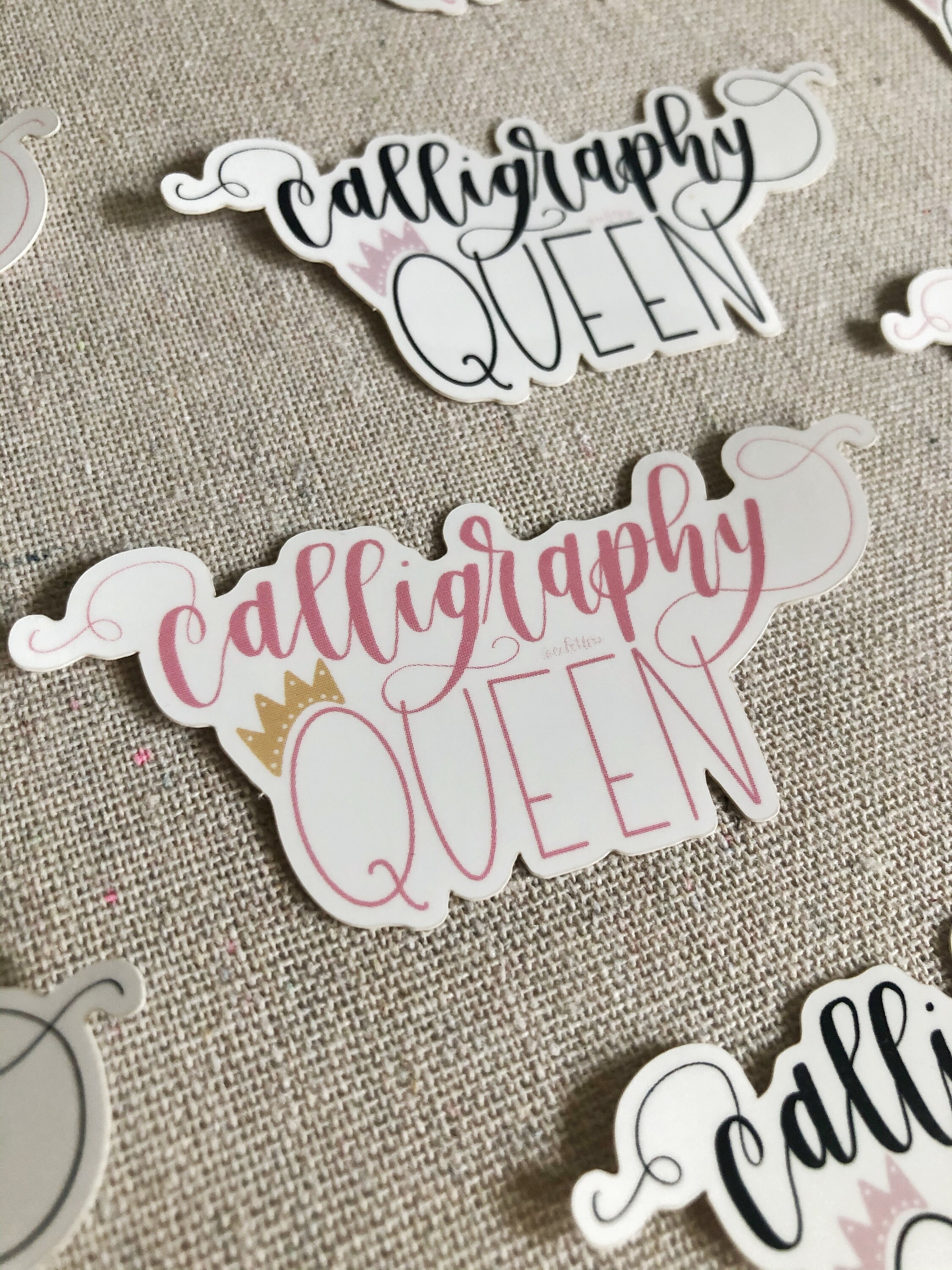 Calligraphy Queen Sticker Calligraphy Sticker Calligrapher | Etsy