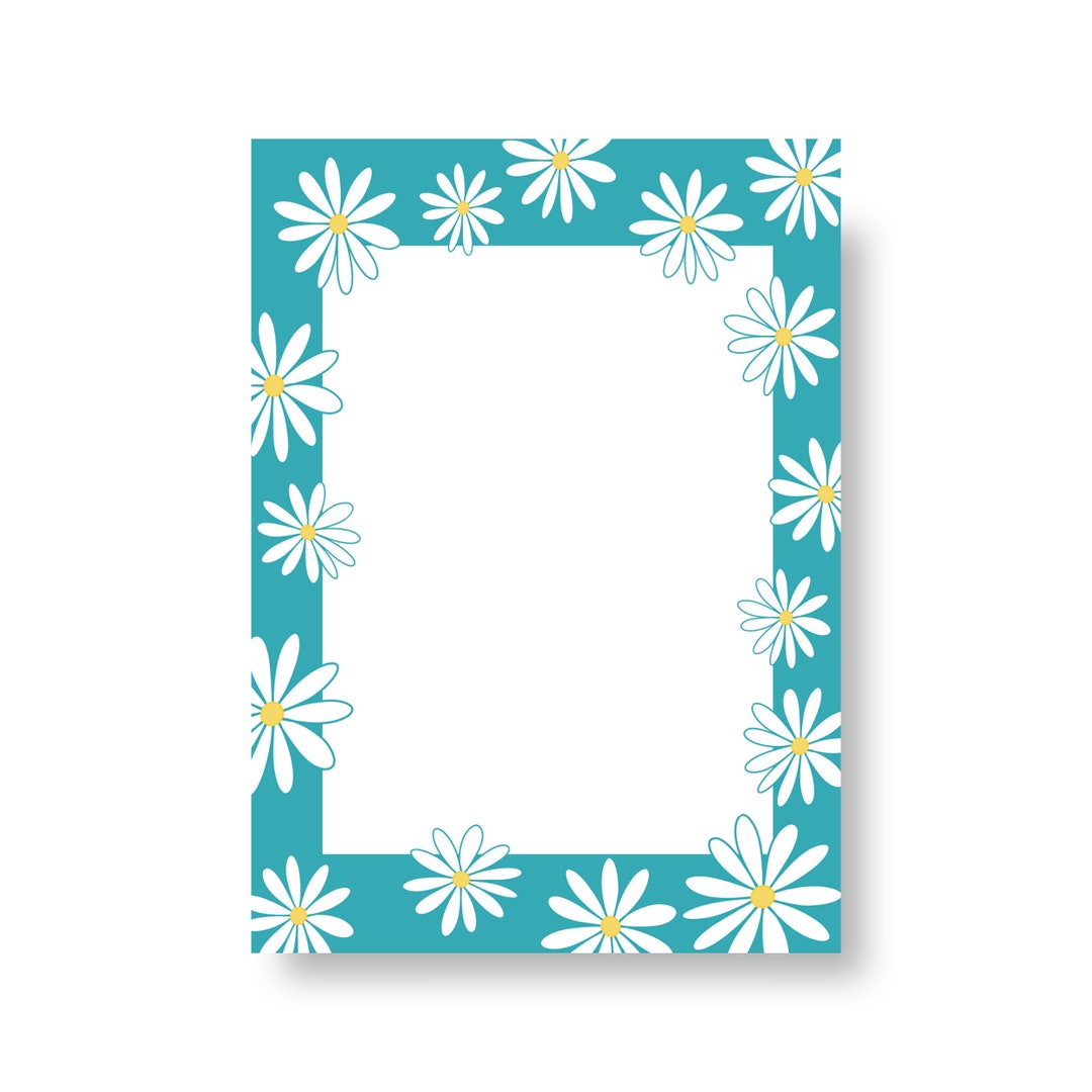Blue and Yellow Daisy Notepad | 5x7" Notepad With 50 Tear-off Pages ...