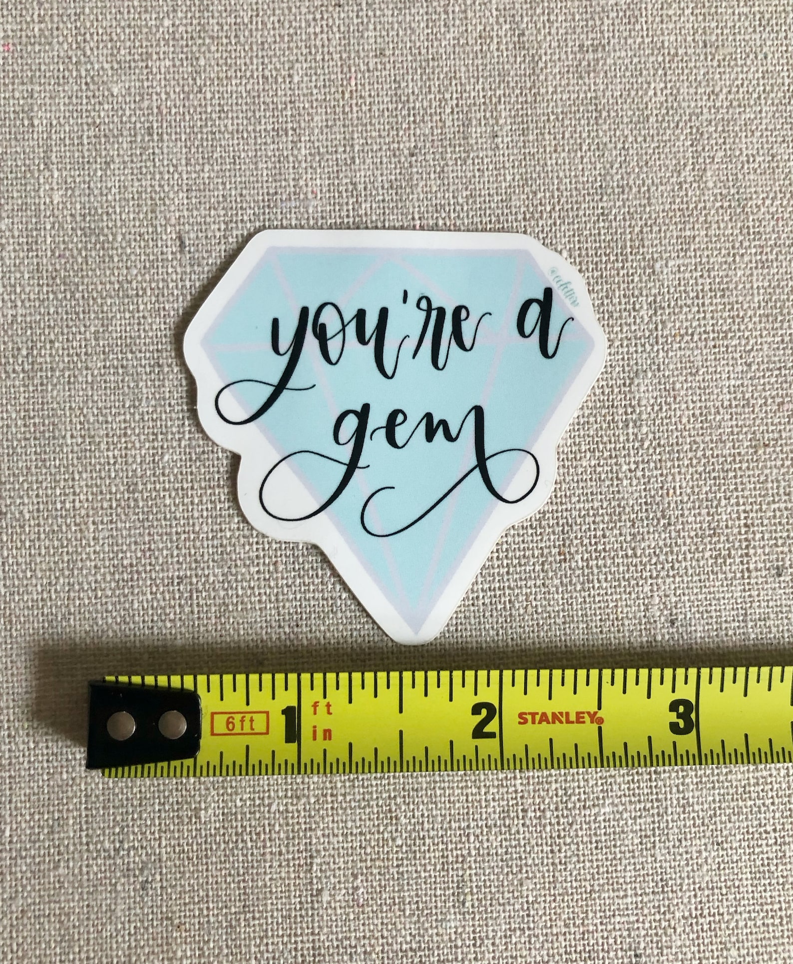 You're a Gem Sticker - Diamond Die Cut Vinyl Sticker - Etsy