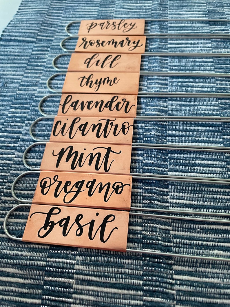 Copper Garden Labels - Plant Markers Set - Herb Labels - Vegetable ...
