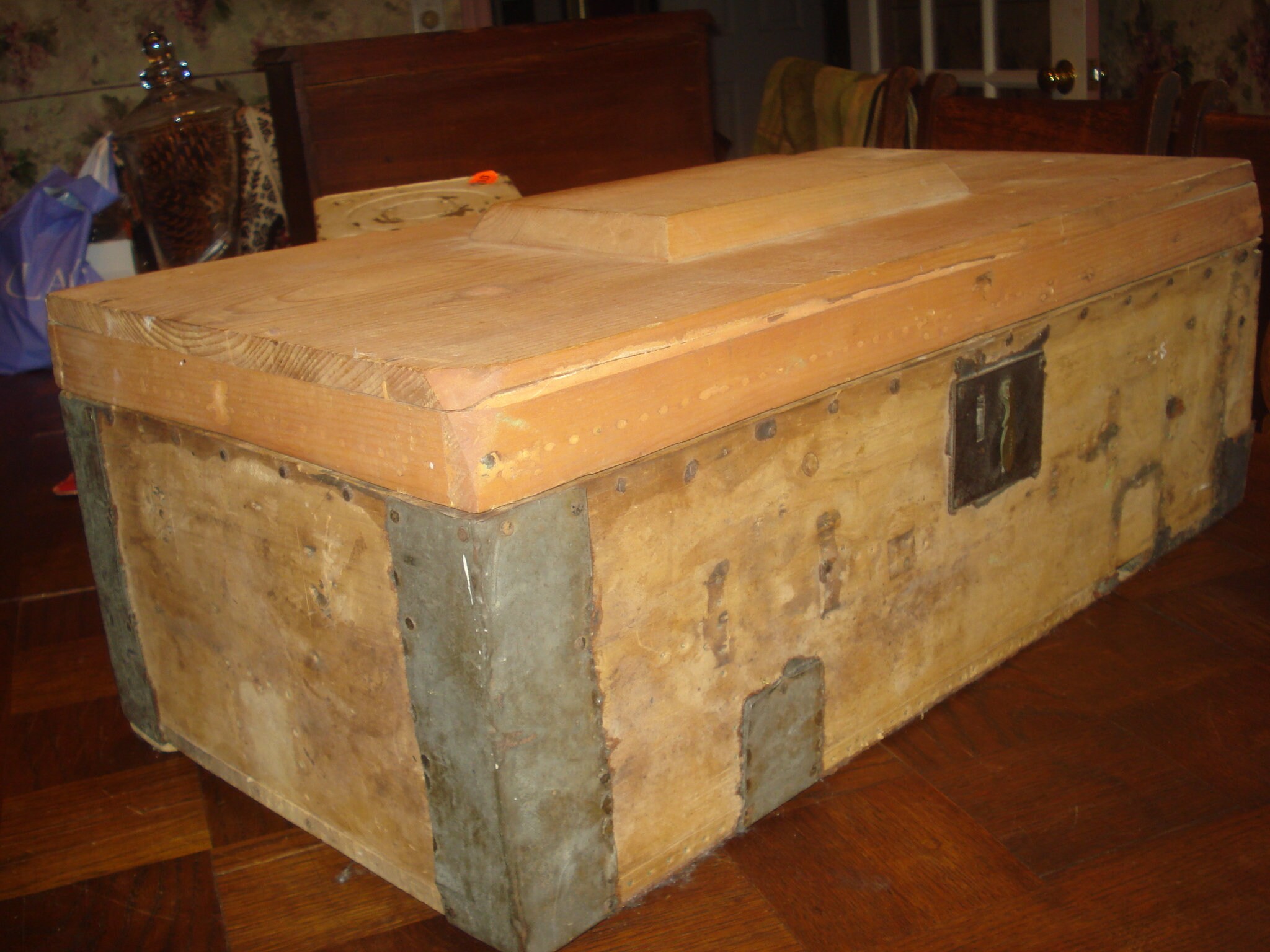 Antique Pine Chest Stagecoach Trunk 1700's - Etsy